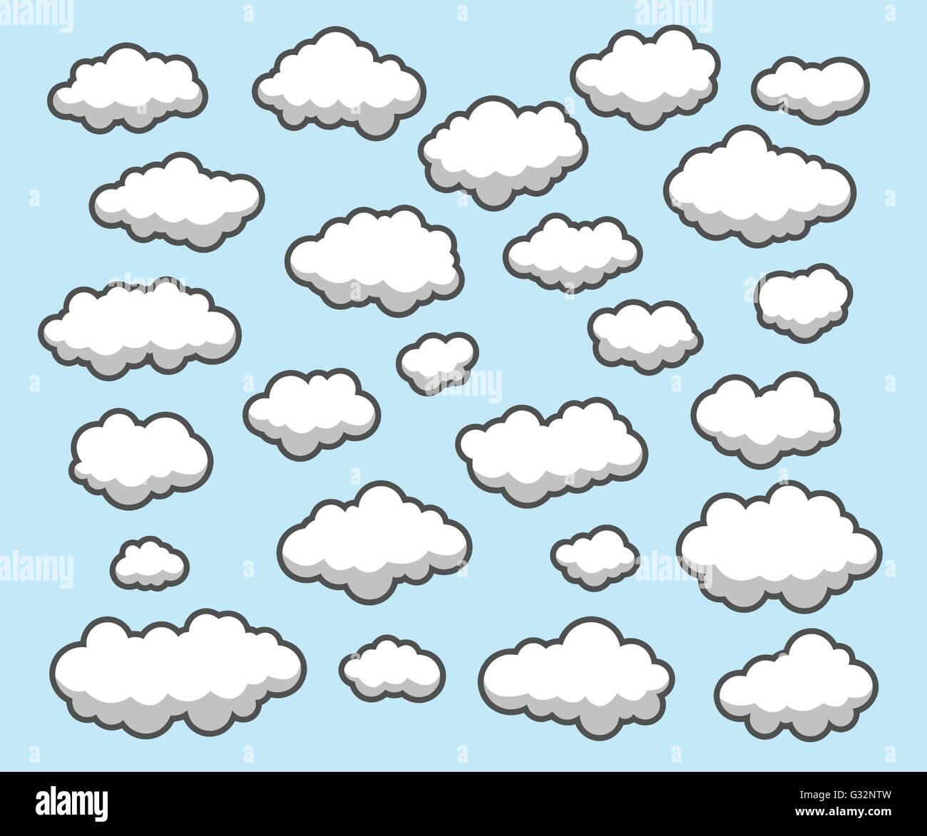 Sky clouds cumulus Stock Vector Images - Alamy