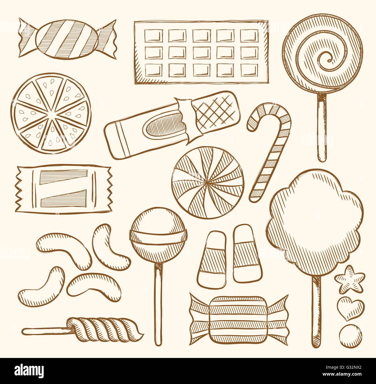 Candy, Sweets, Confectionery, Sketch Stock Vector Image & Art - Alamy