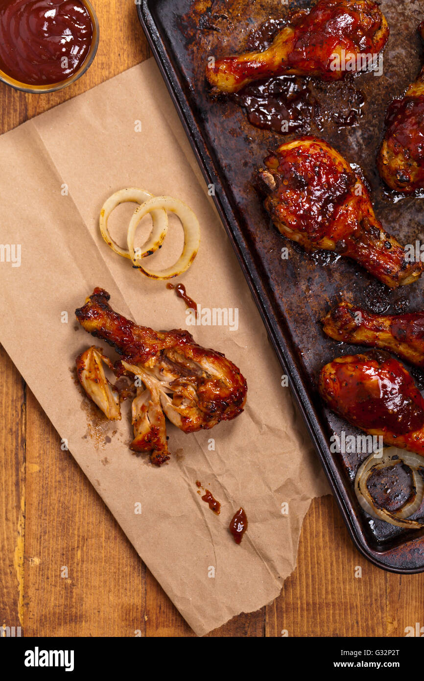 Barbecue Buffalo Chicken Drumsticks Stock Photo - Alamy