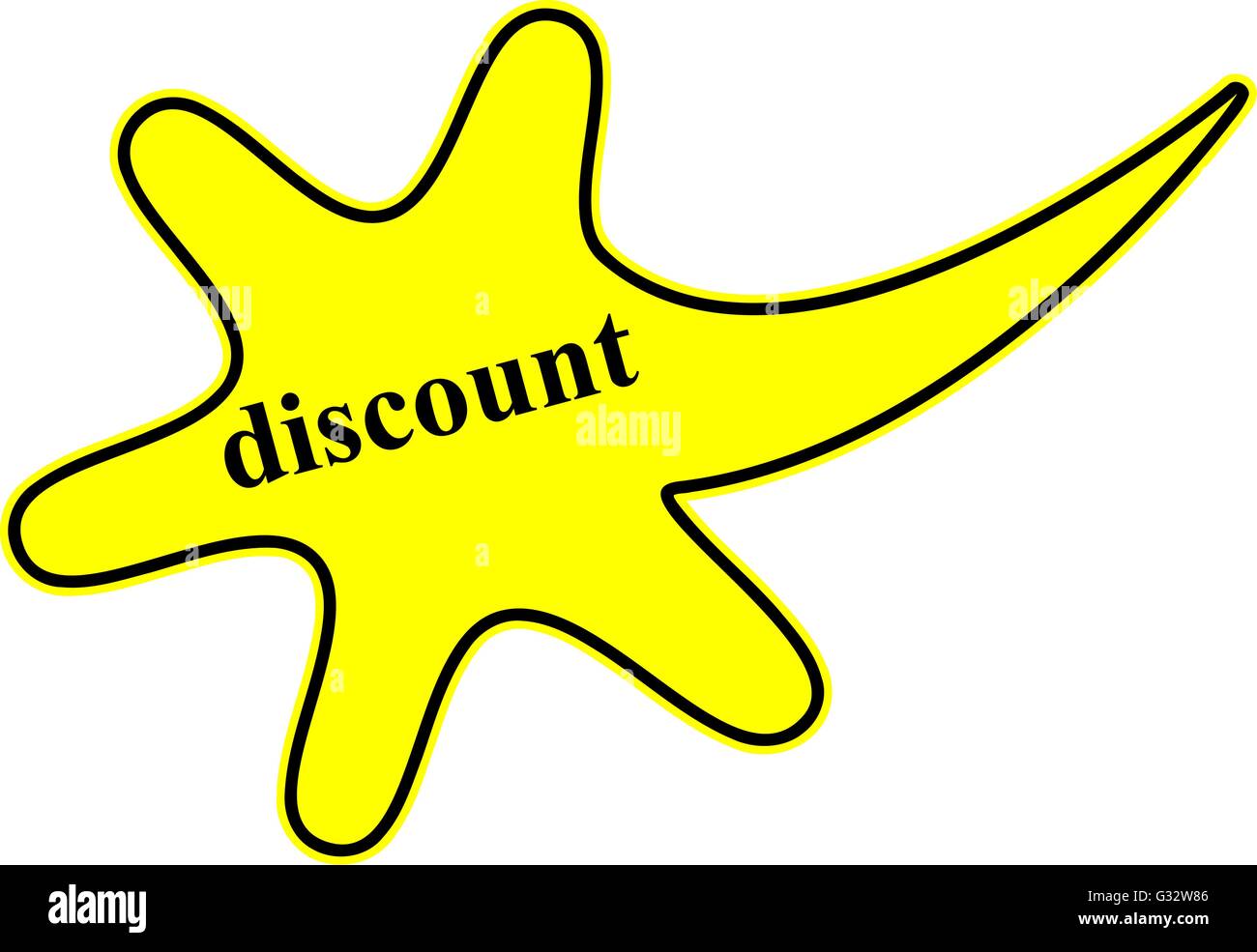 yellow sticker discount ,yellow label discount Stock Vector Image & Art ...