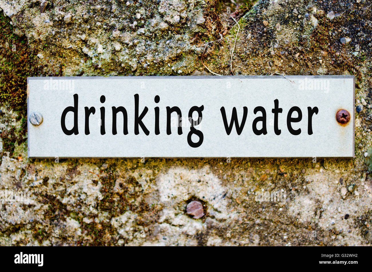 Drinking water sign hi-res stock photography and images - Alamy