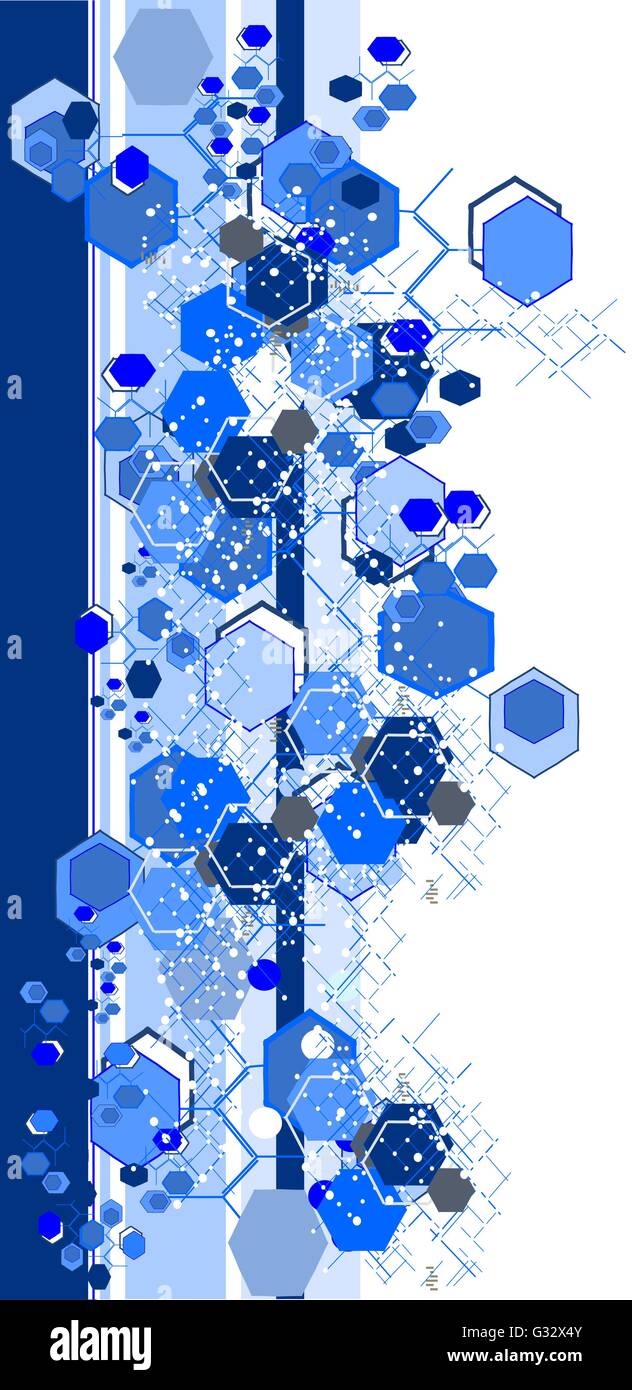 Abstract tech blue shapes Stock Vector Images - Alamy