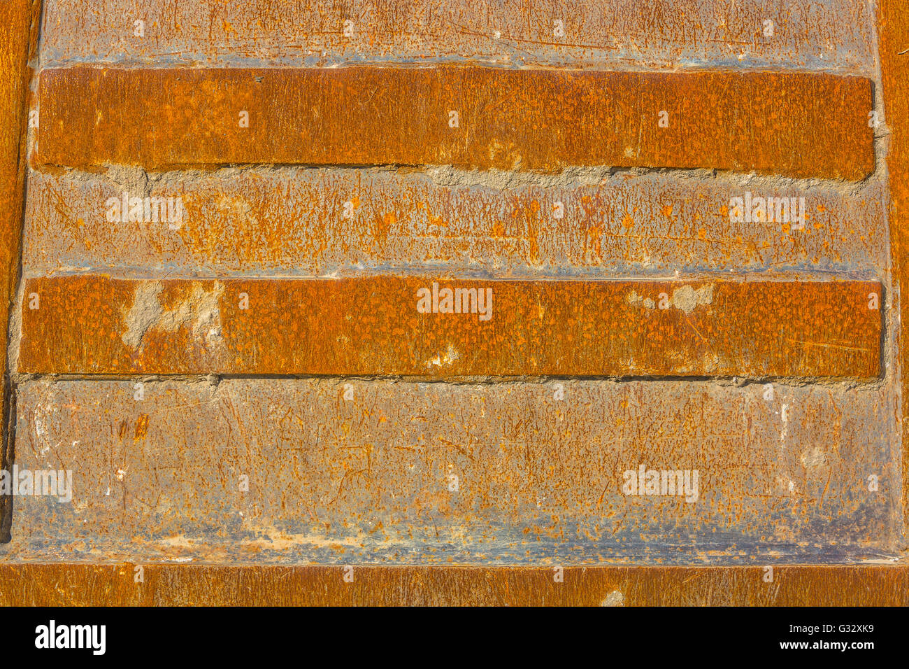 detail of a piece of steel that has been configured for some type of ...