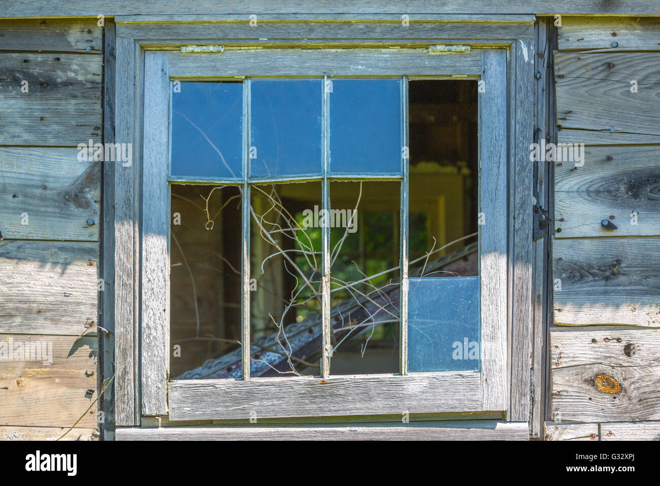 old windows in a dilapidated house Stock Photo - Alamy