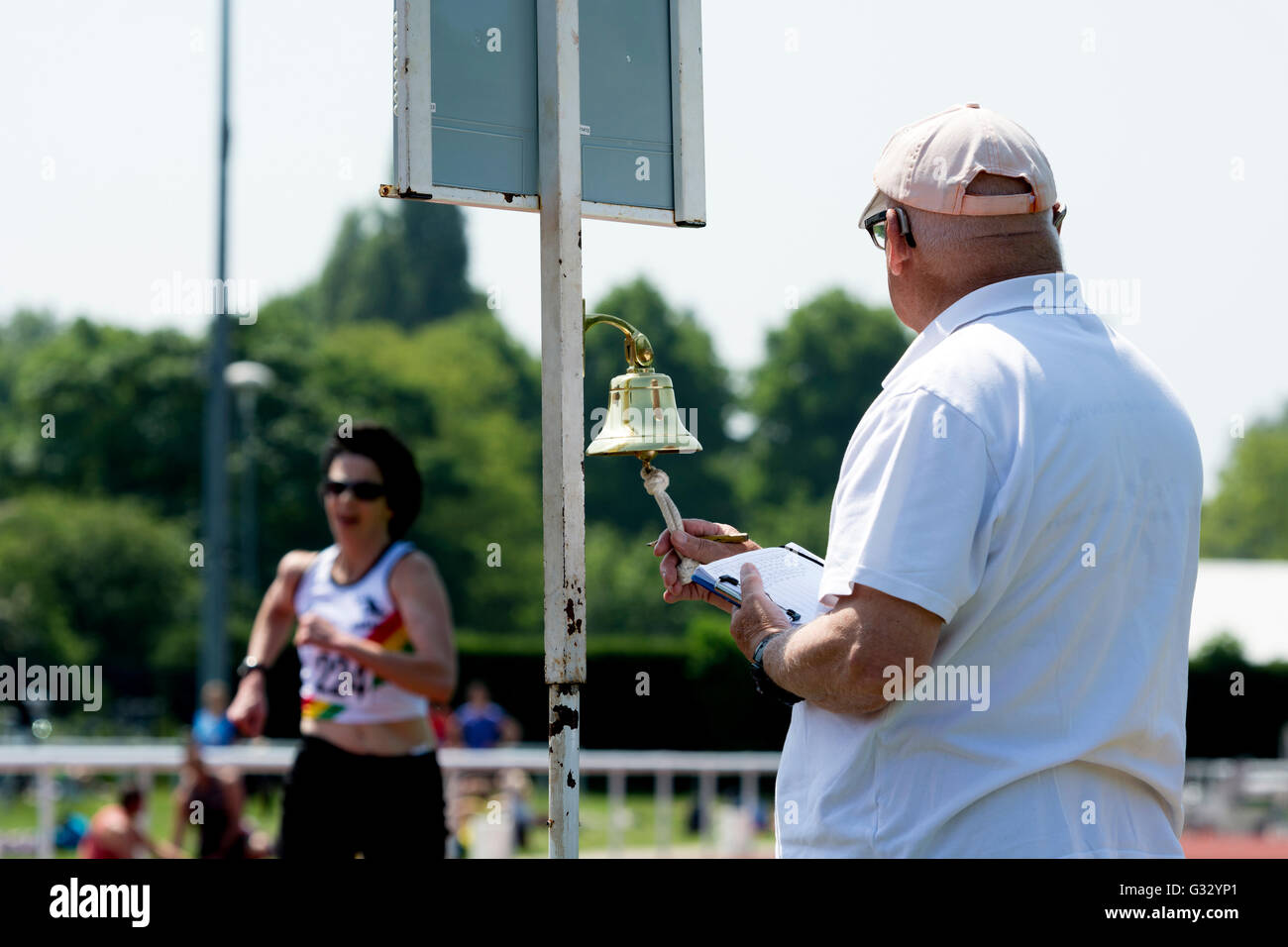 Last lap bell hi-res stock photography and images - Alamy