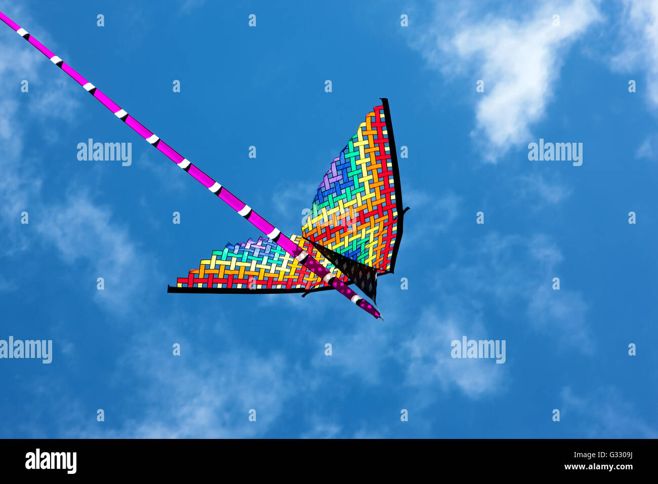 kite's colors in the blue sky Stock Photo - Alamy