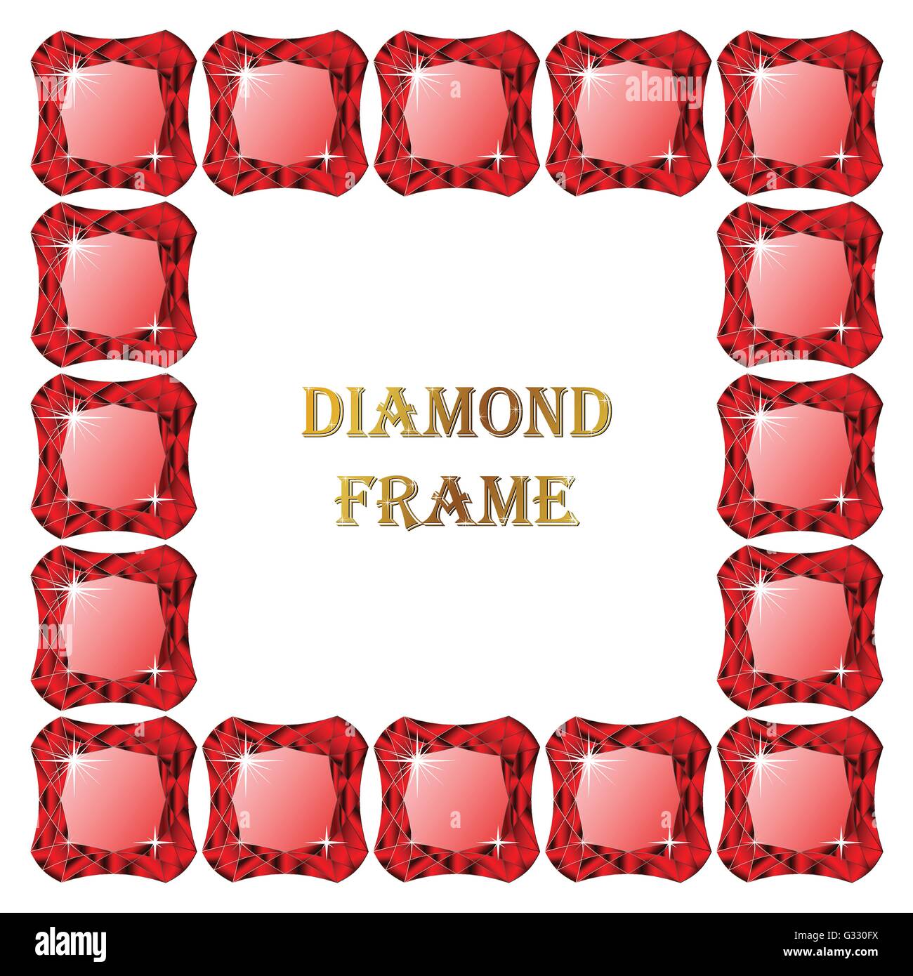 Ruby square frame Stock Vector Image & Art - Alamy
