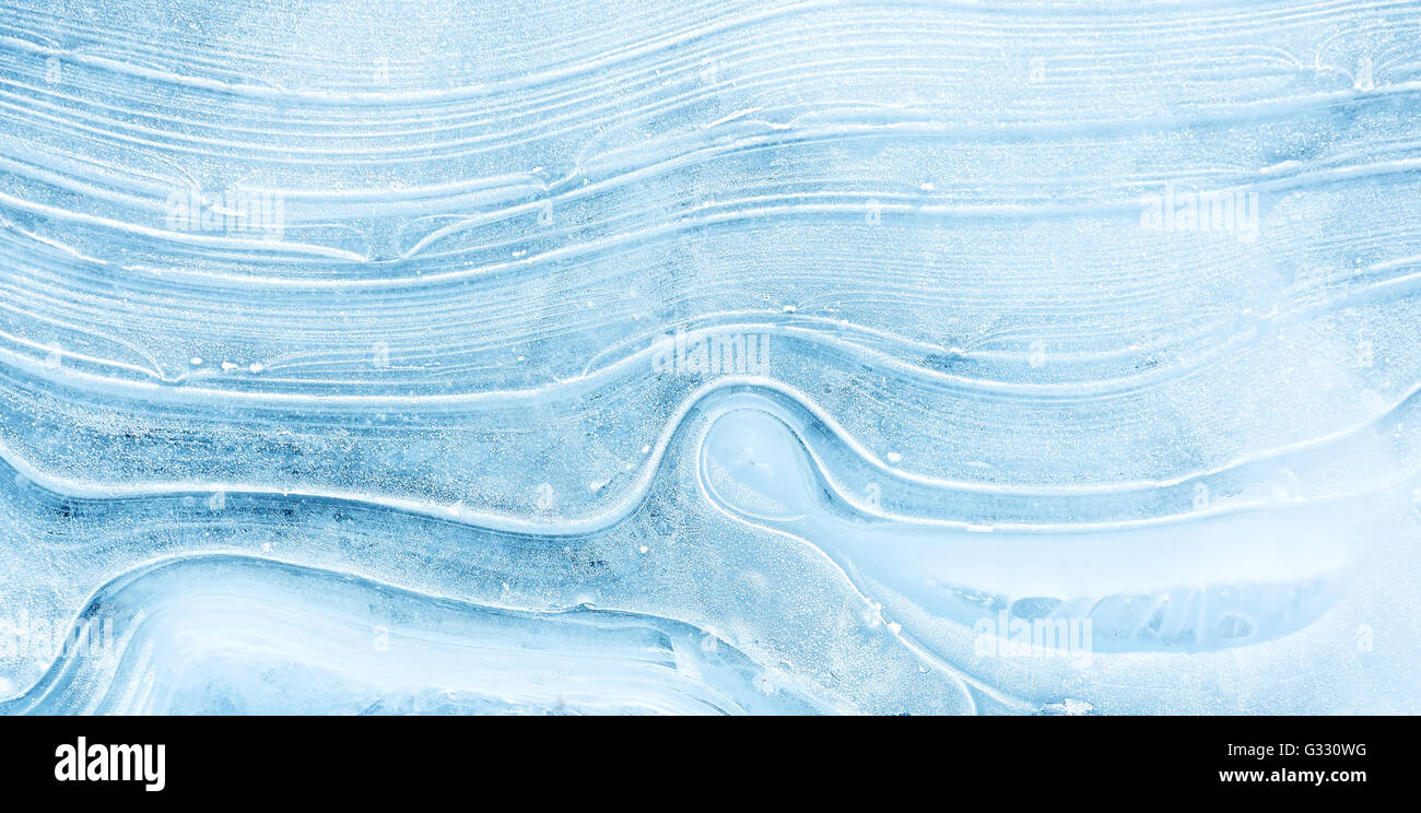 Texture of ice on the frozen lake Stock Photo - Alamy