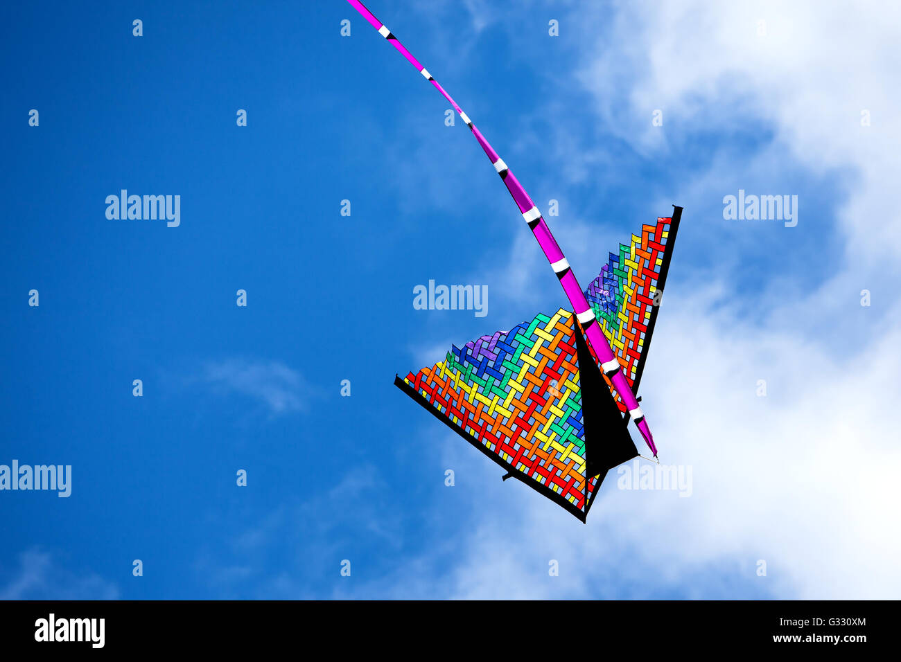 kite's colors in the blue sky Stock Photo - Alamy