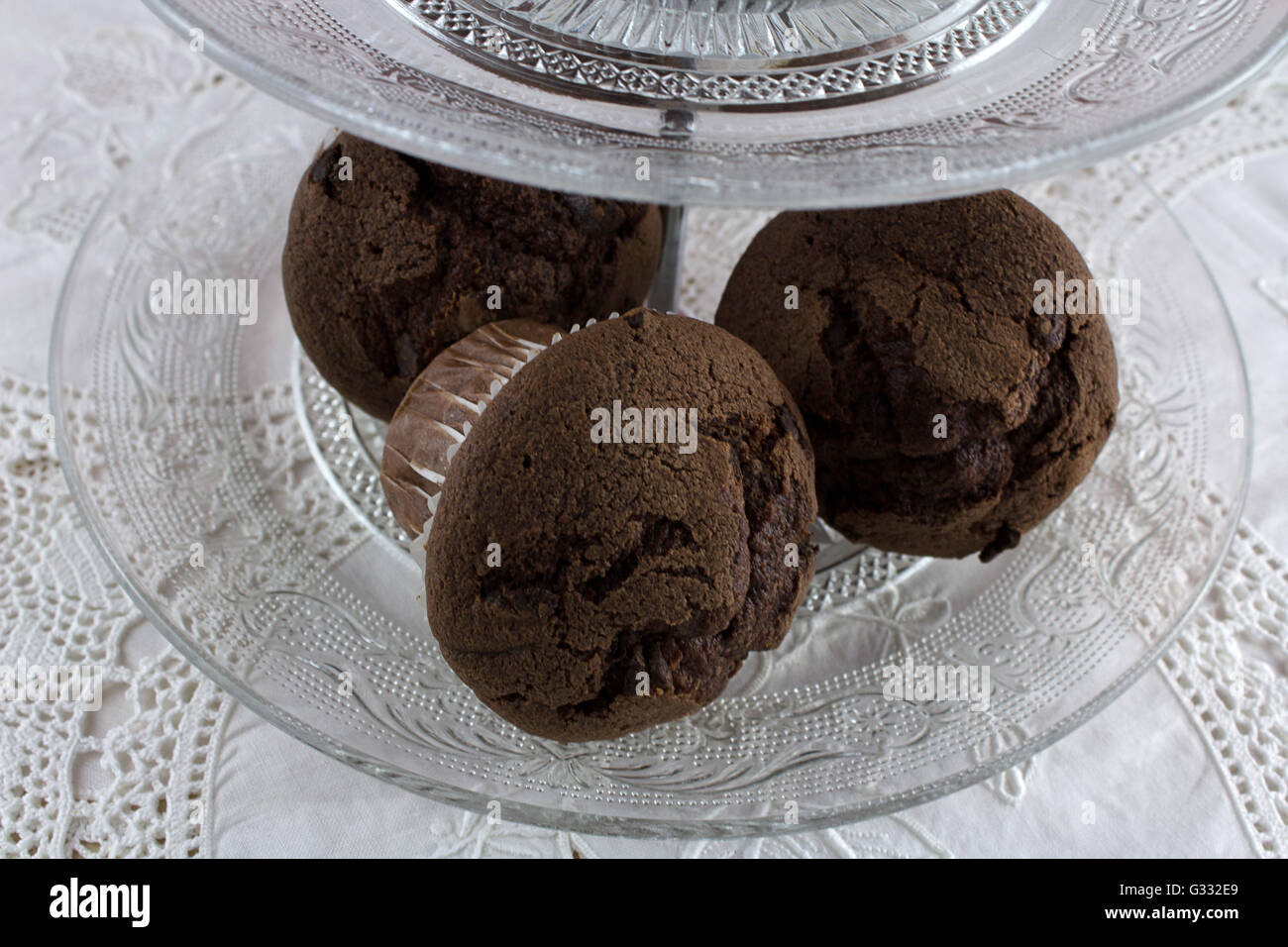 Chocolate homemade muffins, typical American sweets Stock Photo - Alamy