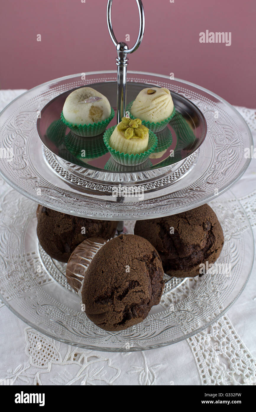 Chocolate homemade muffins, typical American sweets Stock Photo - Alamy