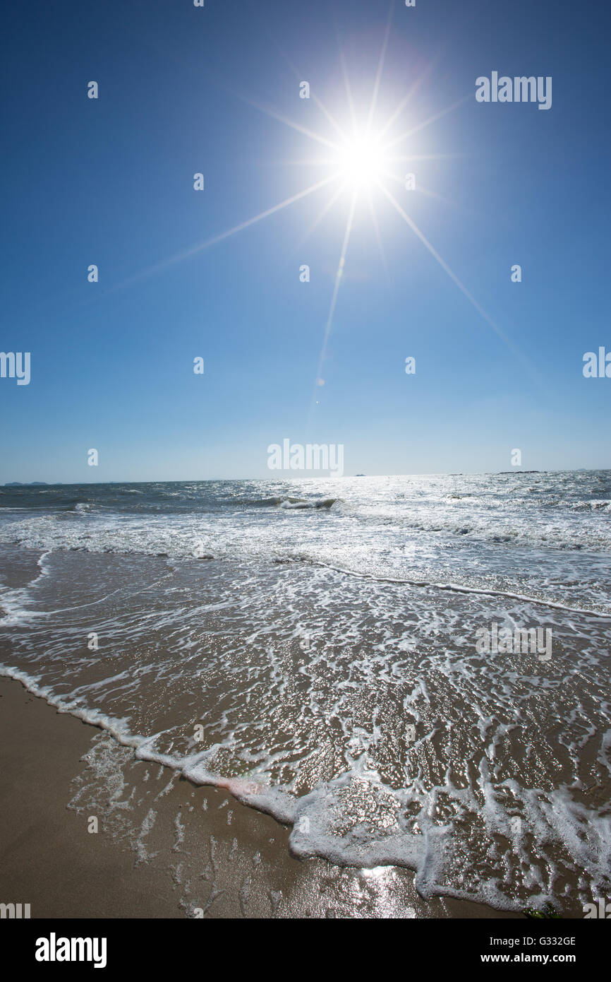 sun shine and blue sky, beach Stock Photo - Alamy