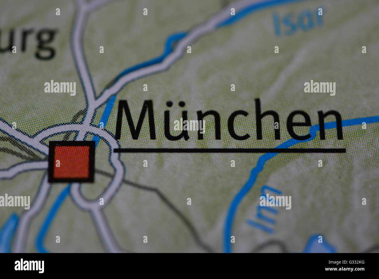 Munich on a map hi-res stock photography and images - Alamy