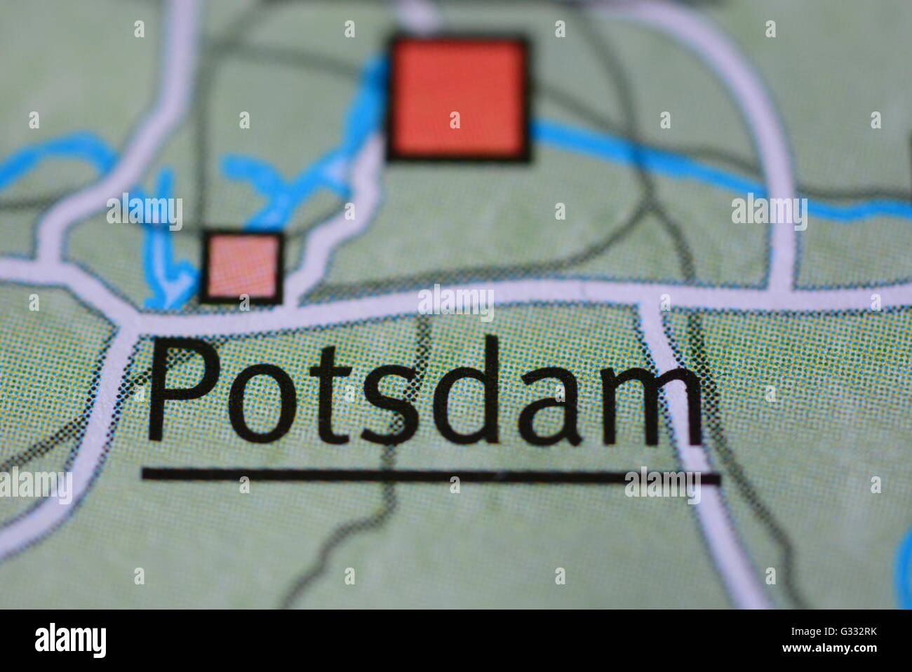 The word on a map Stock Photo - Alamy