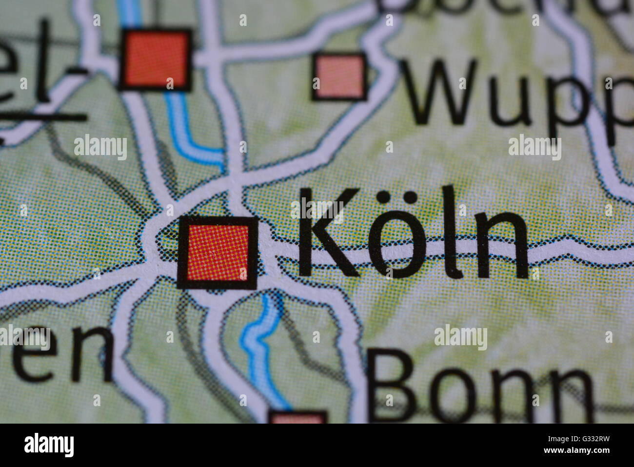 The word on a map Stock Photo - Alamy