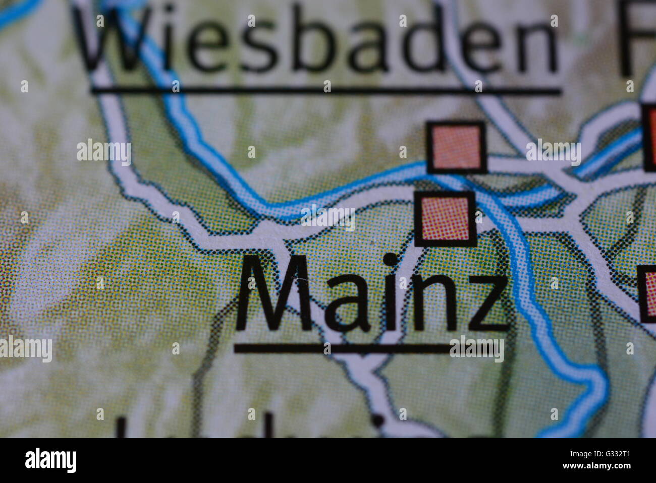 The word on a map Stock Photo - Alamy