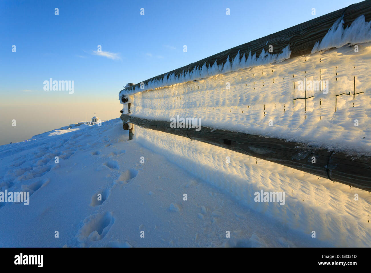 Winter panorama from Italian Alps. Monte grappa first world war ...