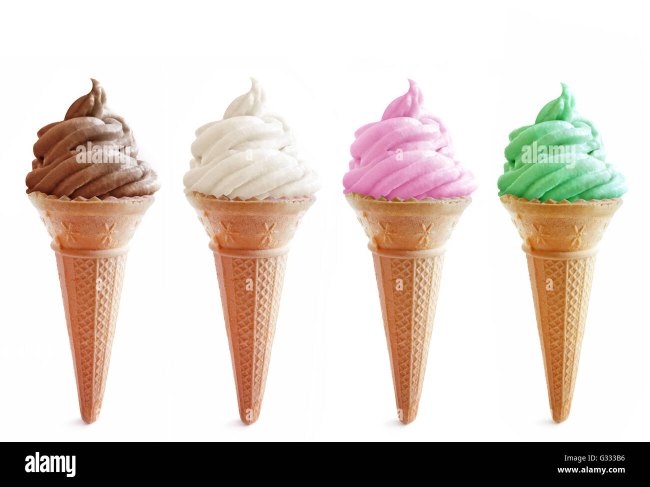 Ice Cream Cone Scoops Stock Photos & Ice Cream Cone Scoops Stock Images ...