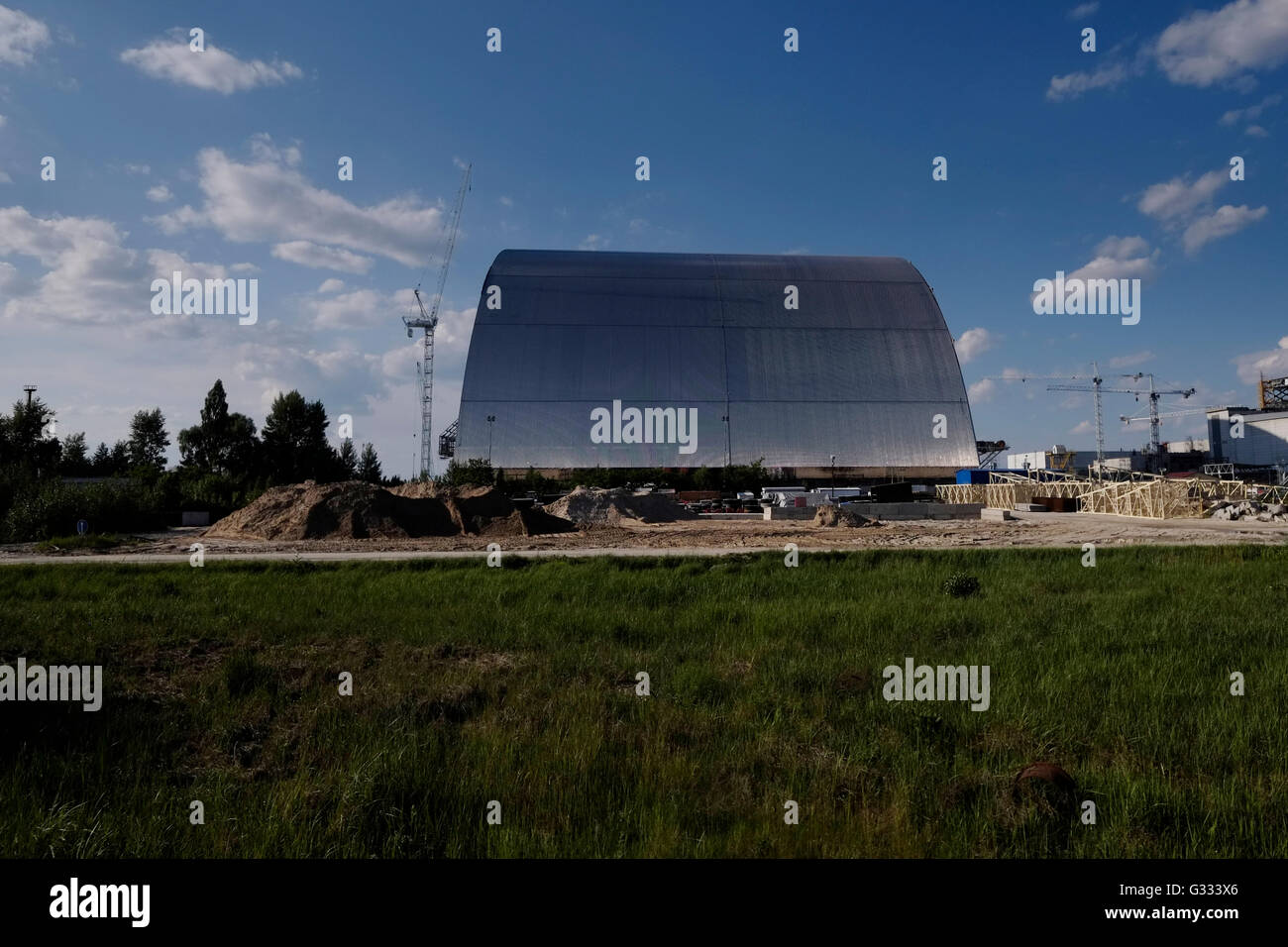 View of the new steel containment structure named the New Safe ...