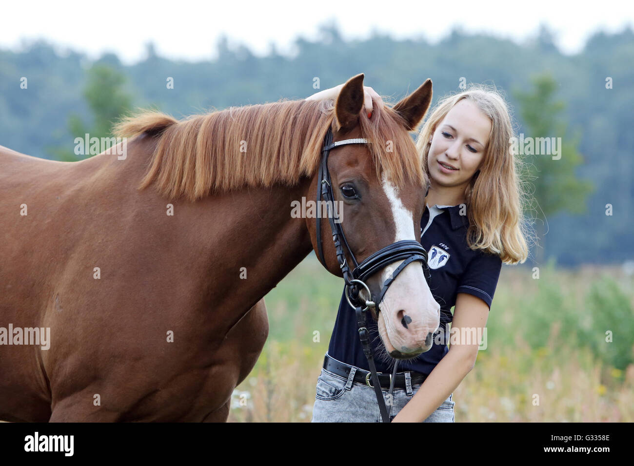 German girl horse hi-res stock photography and images - Alamy