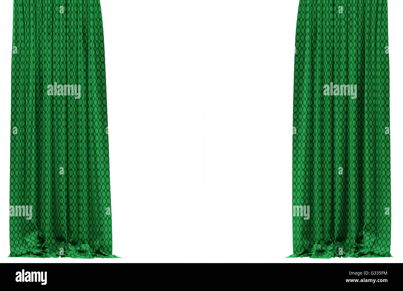 Green velvet curtain texture background Cut Out Stock Images & Pictures ...