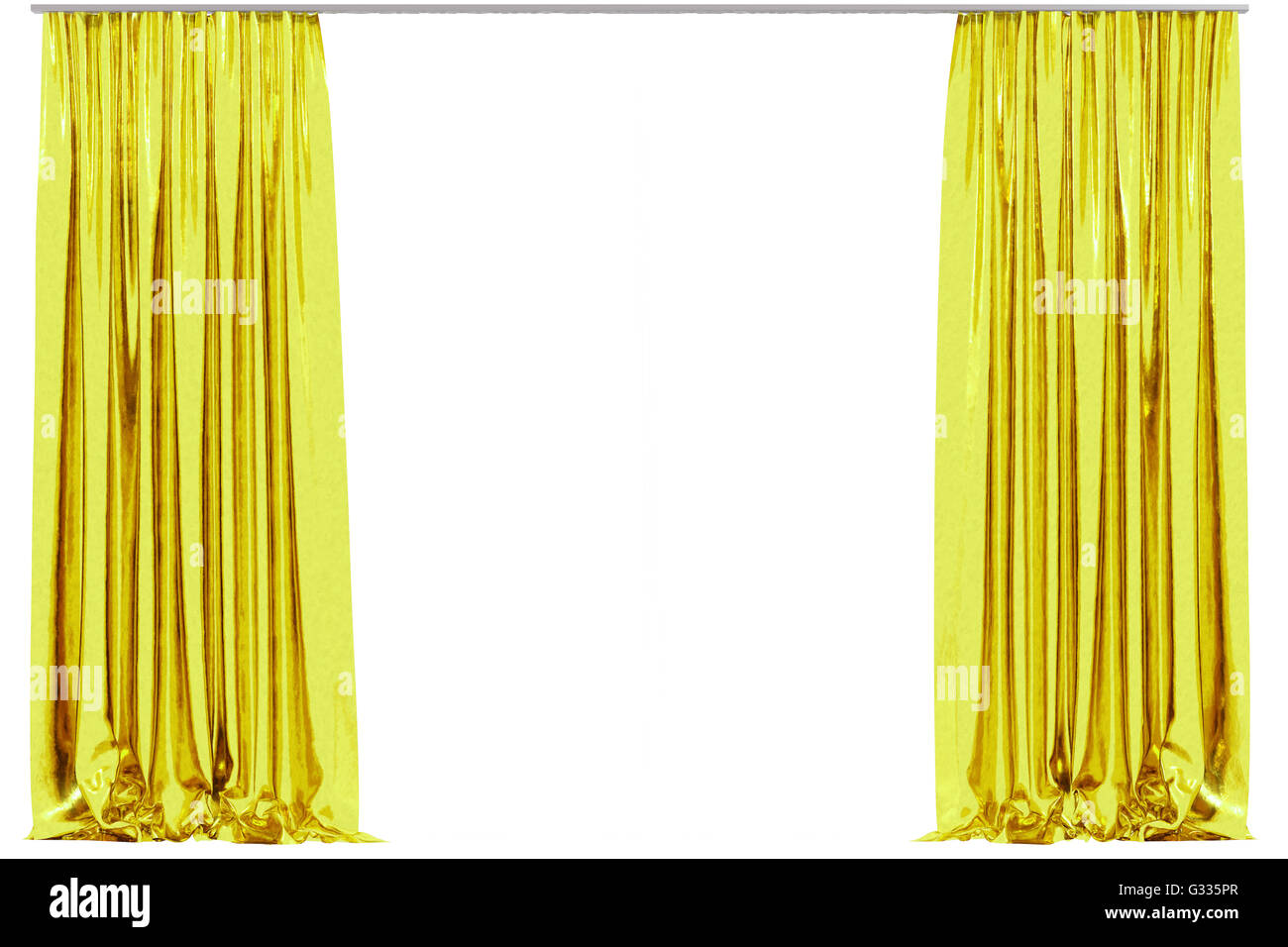 Curtain isolated on white background. Include clipping path. 3D ...