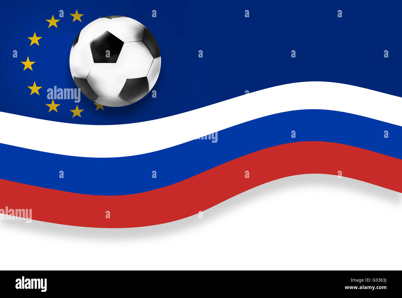 football russia soccer flag background 3D Stock Photo - Alamy