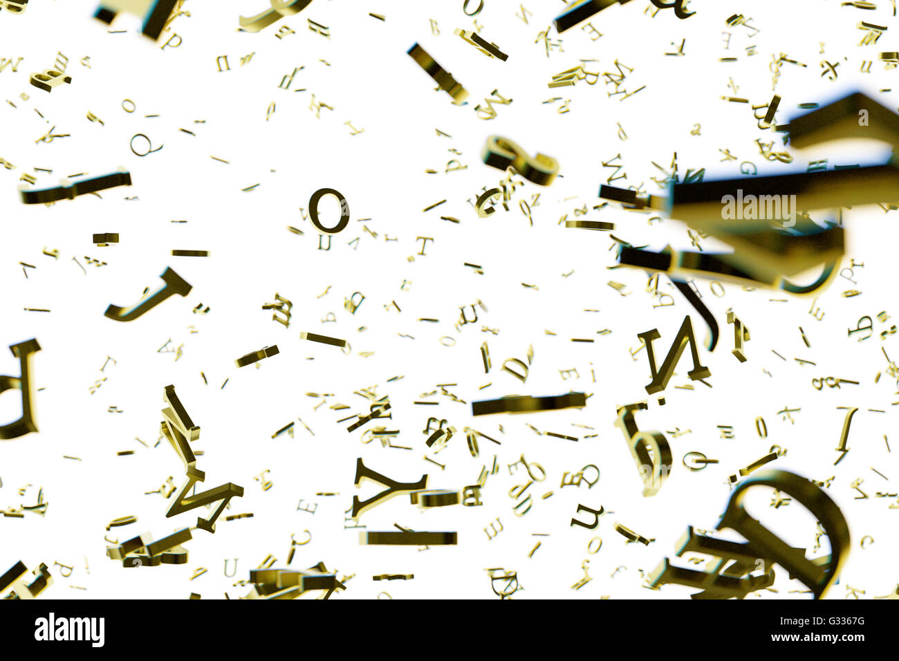 Flying letters hi-res stock photography and images - Alamy