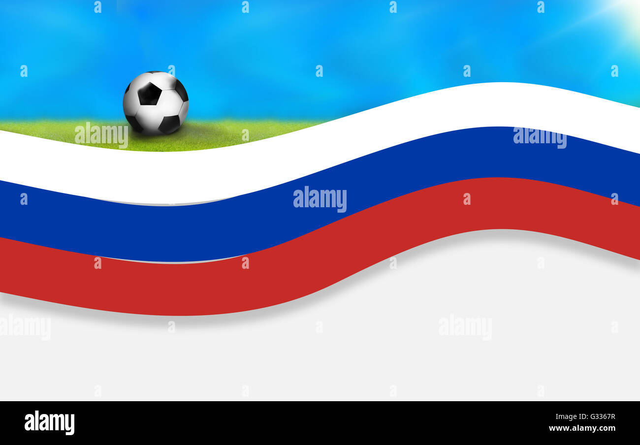 football russia soccer flag background 3D Stock Photo - Alamy