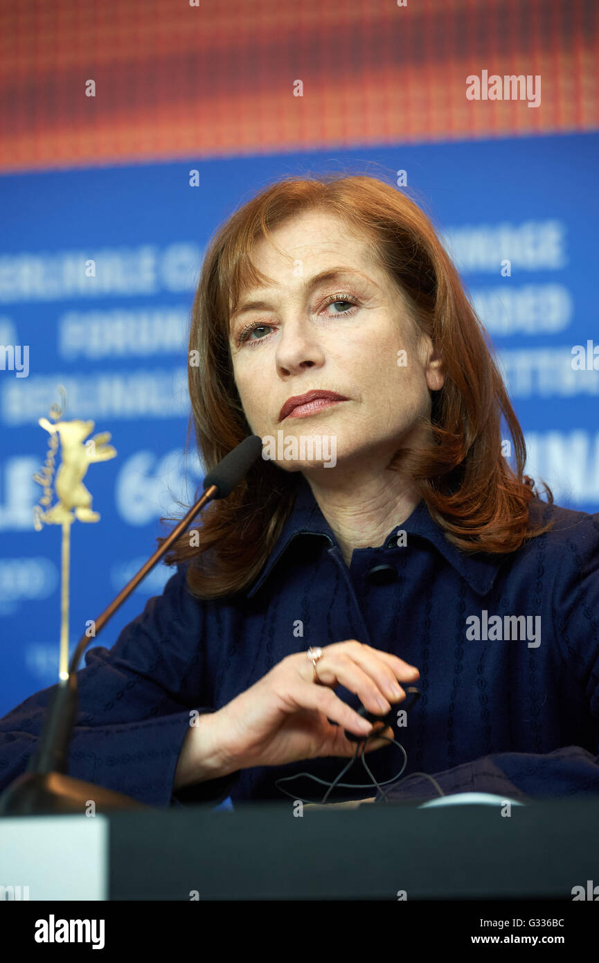 Berlin, Germany, actress Isabelle Huppert at the Berlinale Stock Photo ...