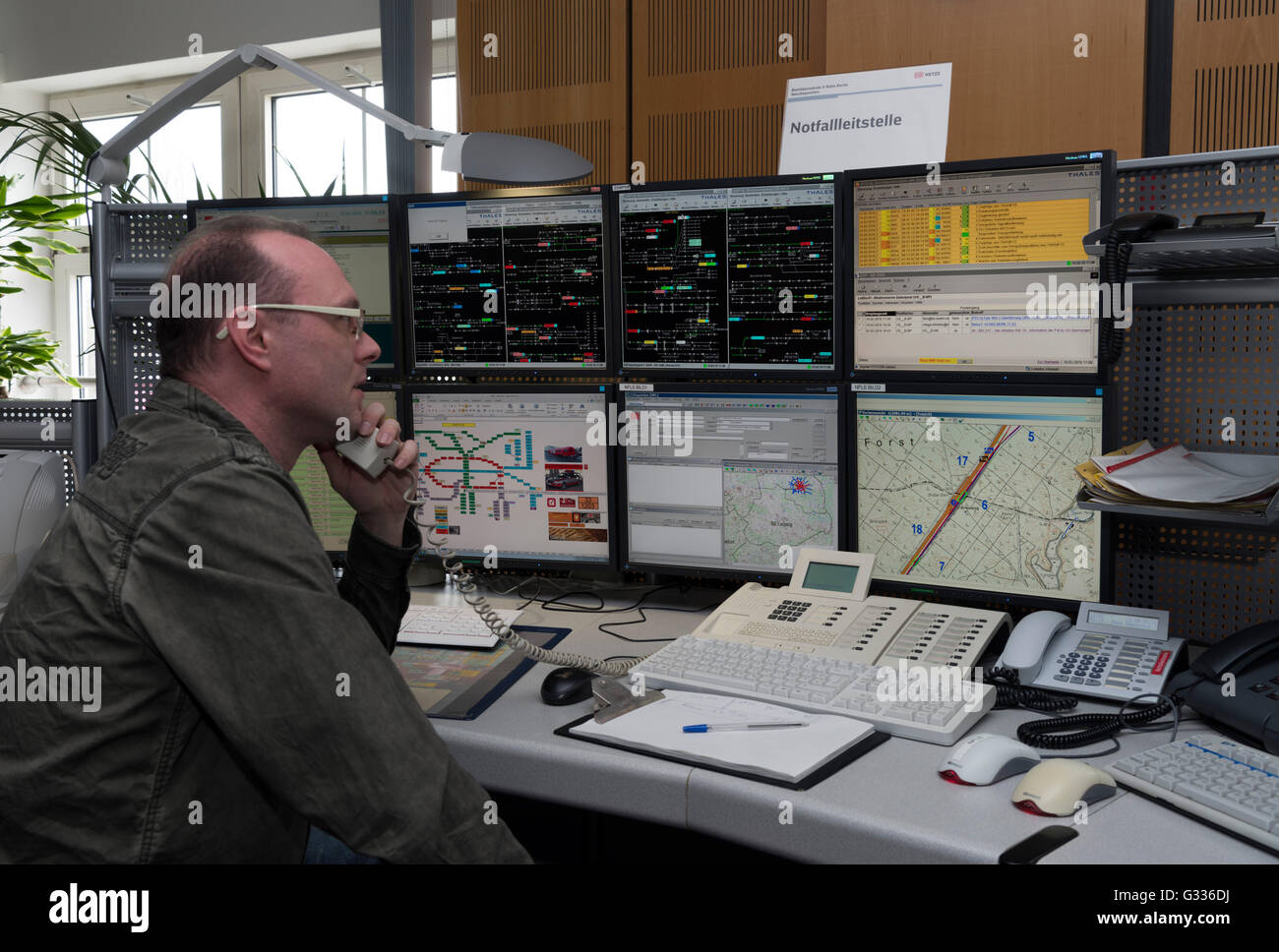 Berlin, Germany, S-Bahn Berlin emergency control center (NFL Stock ...