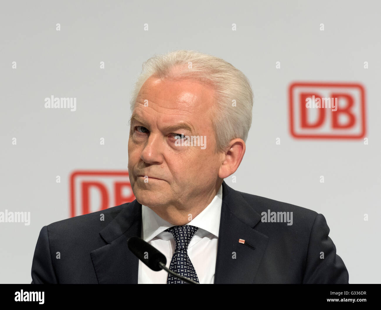 Berlin, Germany, Ruediger Grube, CEO of Deutsche Bahn AG Stock Photo ...