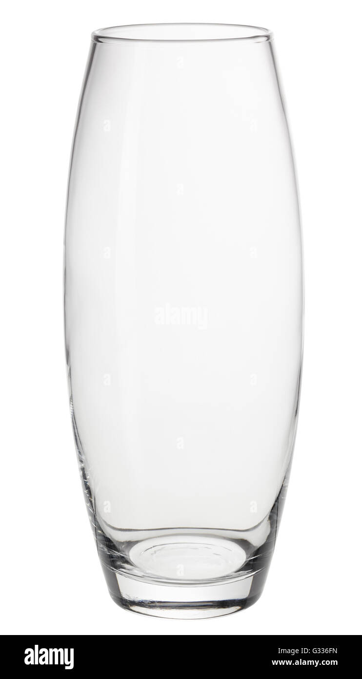 Empty glass vase isolated on white background with clipping path Stock ...