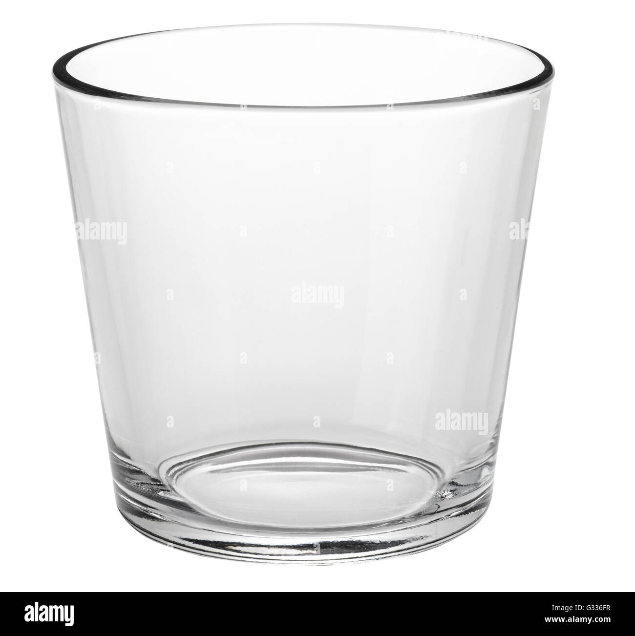 Empty glass plant pot isolated on white background with clipping path ...