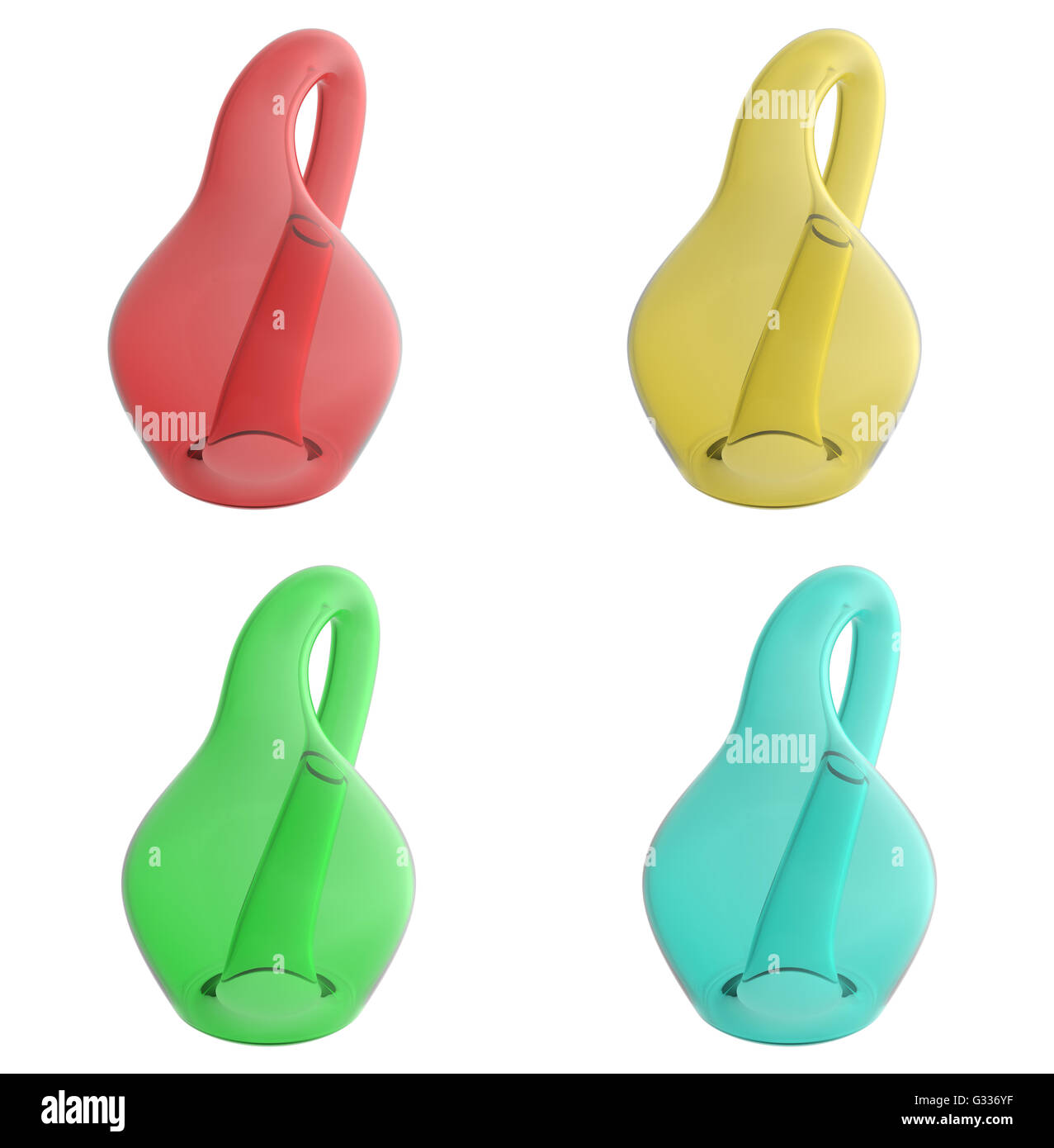 Klein bottle isolated on a white background. 3d illustration Stock ...