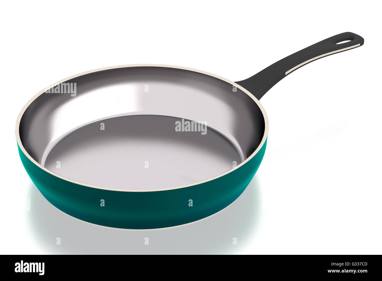 steel frying pan isolated on white background. Include clipping path ...