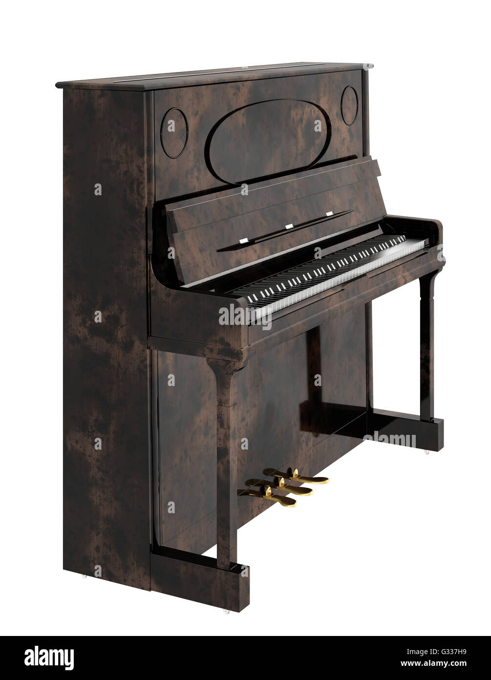 Piano. Isolated on white background. Include clipping path. 3d render ...
