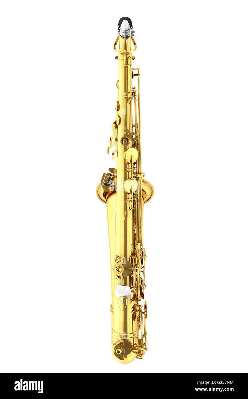 Tenor saxophone. Isolated on white background. Include clipping path ...