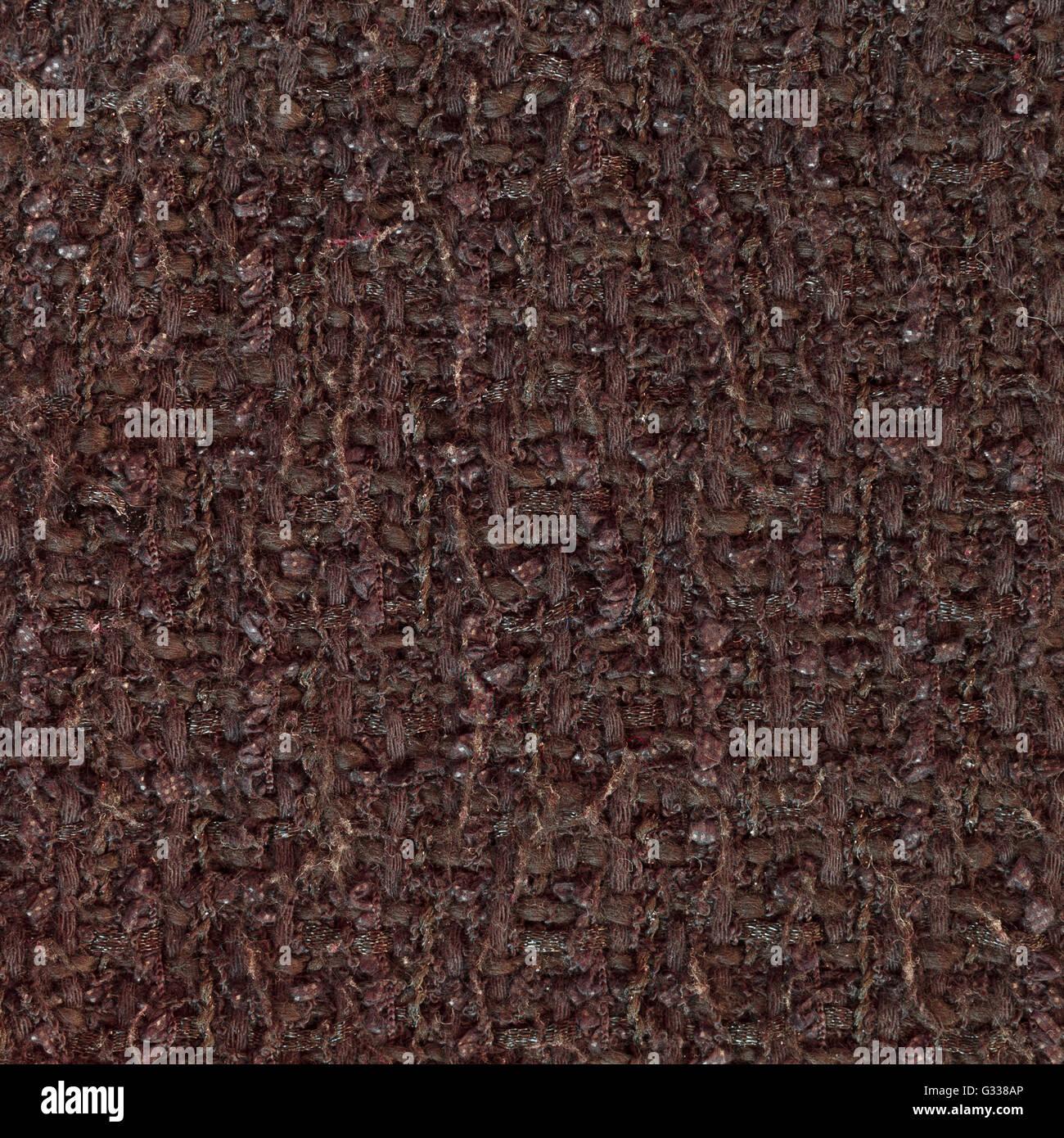 Dark gray red woven woolen fabric texture. Complicated melange. Close ...