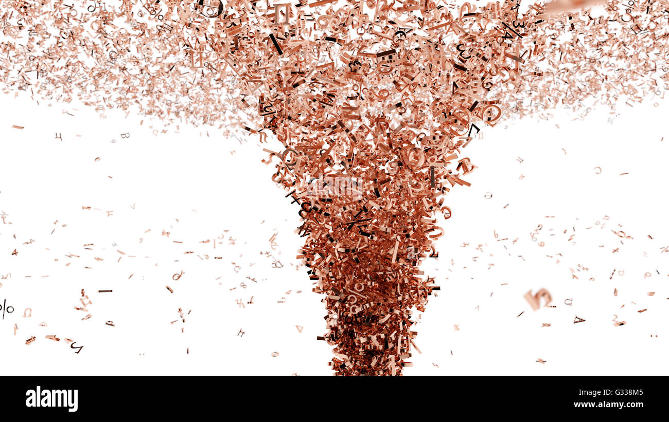 Flying numbers and math symbols. Isolated on white background. Include ...