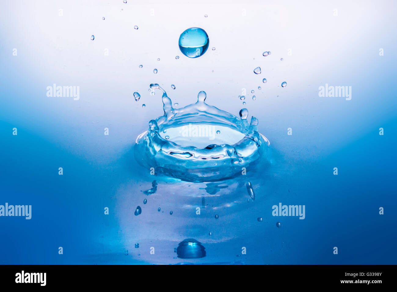 Falling water drop Stock Photo - Alamy
