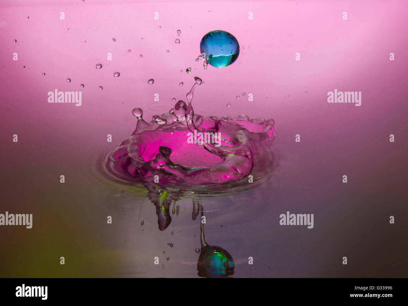Falling water drop Stock Photo - Alamy