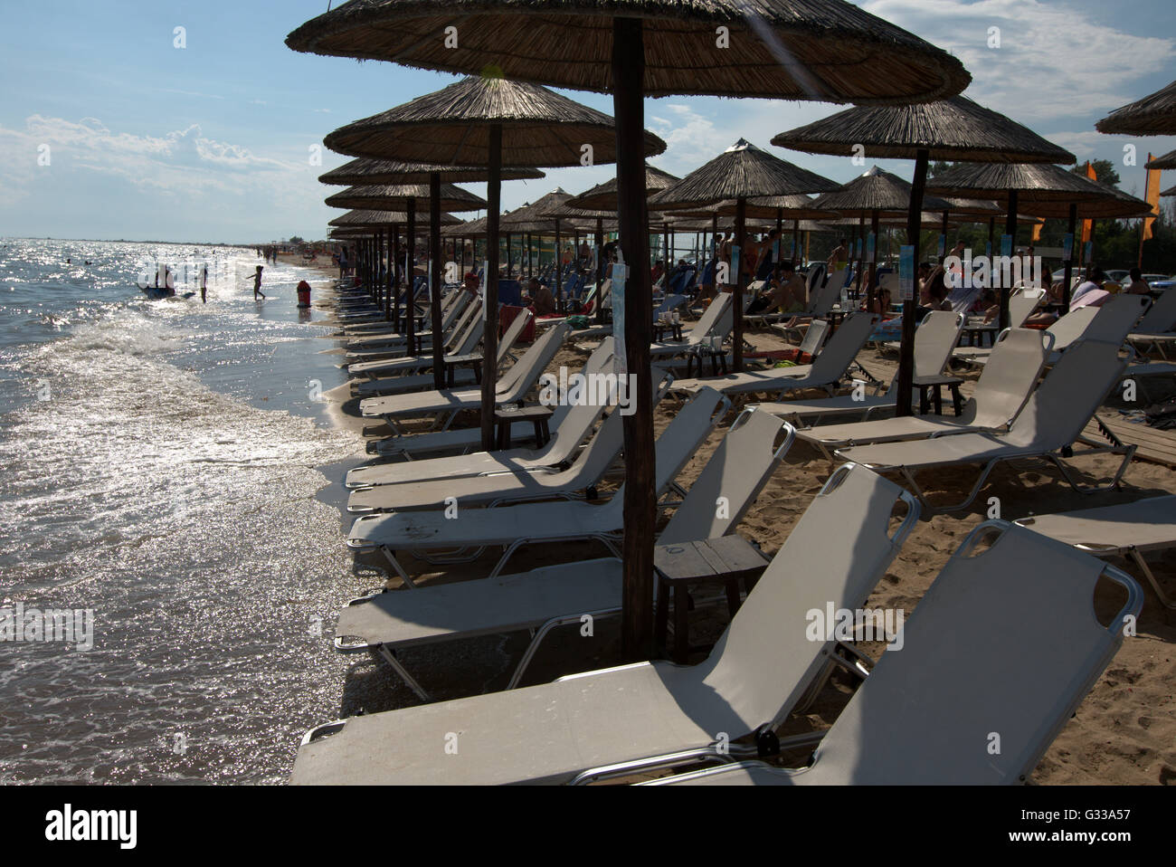 Potamos beach, Epanomi, Greece Stock Photo - Alamy
