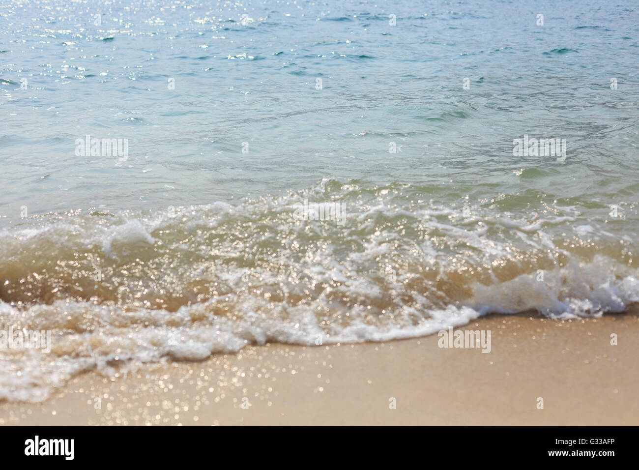 Beach and sea water scenery Stock Photo - Alamy
