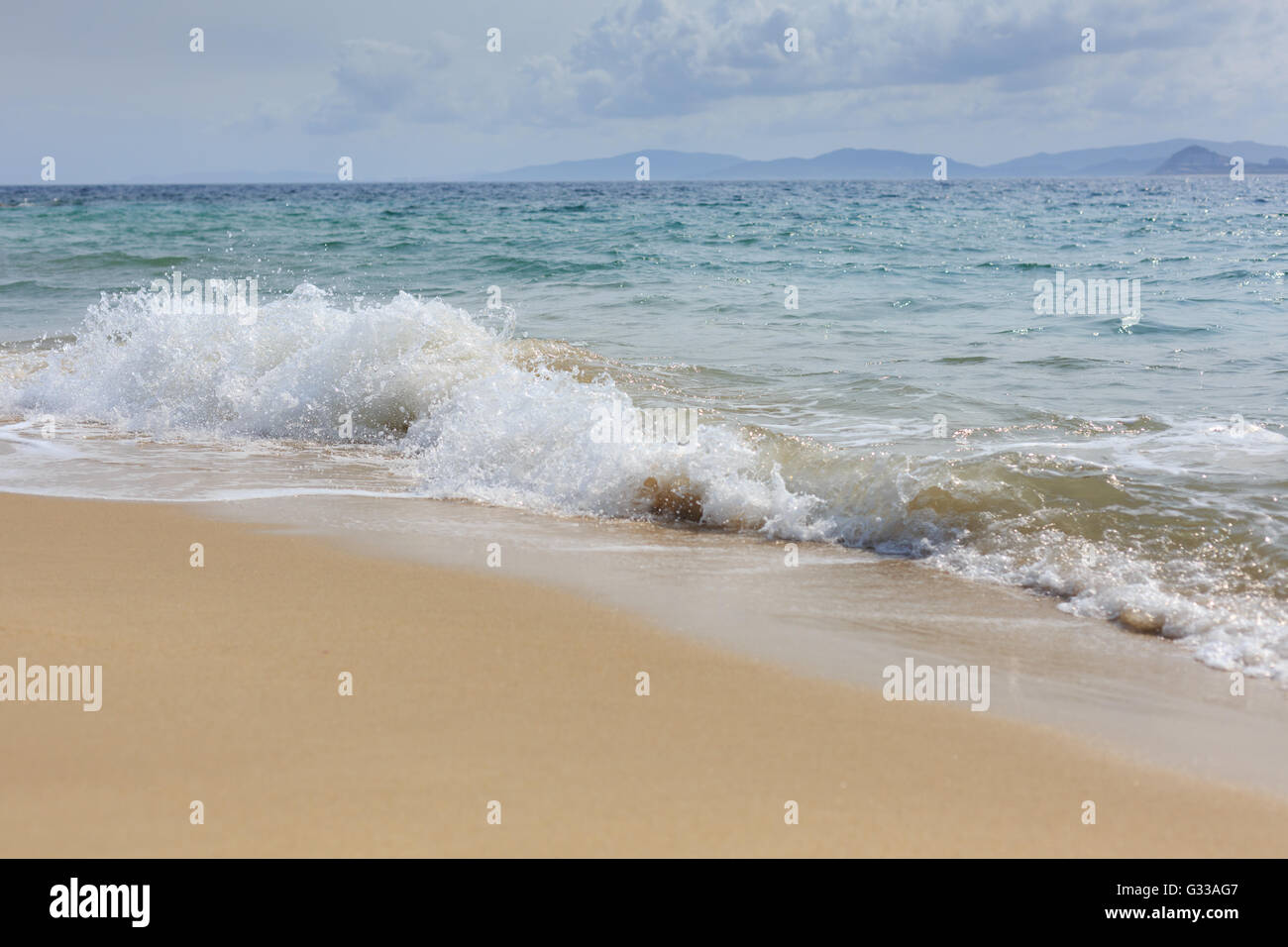 Beach and sea water scenery Stock Photo - Alamy