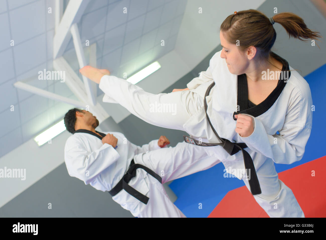 Karate Woman Beats Up Man