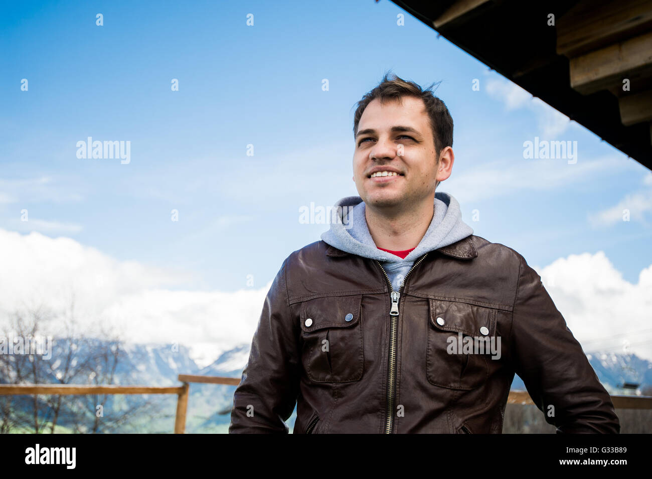 Young man walking cold hi-res stock photography and images - Alamy