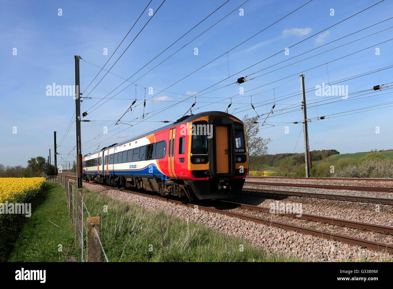 158856 diesel unit, East Midlands Trains, East Coast Main Line Railway ... 158856 diesel unit, East Midlands Trains, East Coast Main Line Railway ...
