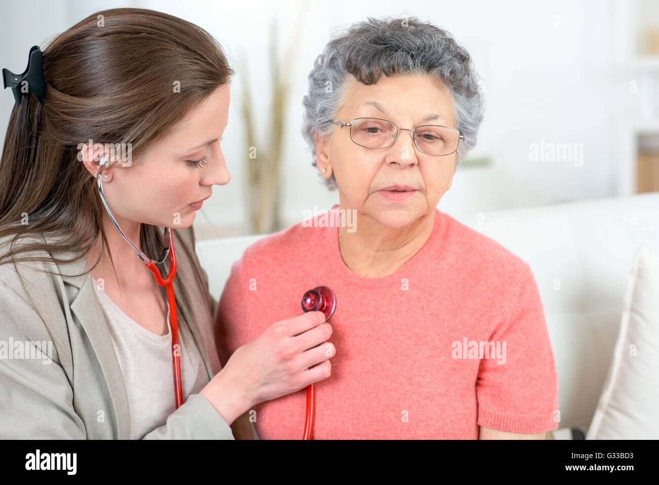 Heart checkup girl hi-res stock photography and images - Alamy
