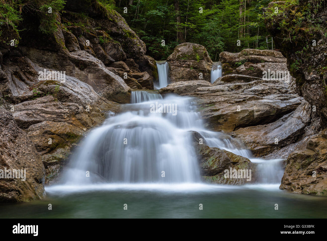 Waterfall in Ostertal gorge, Germany Stock Photo - Alamy